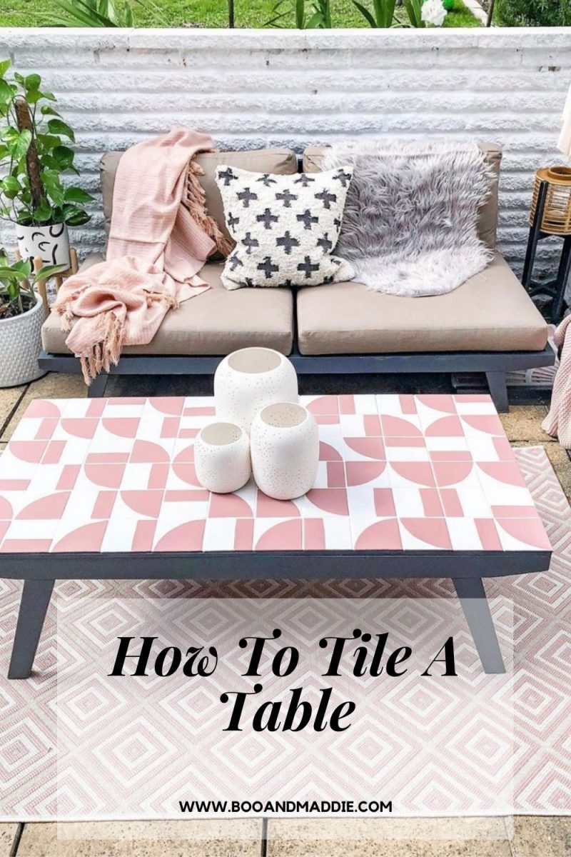 Upcycle Project: How To Tile A Table - Boo & Maddie