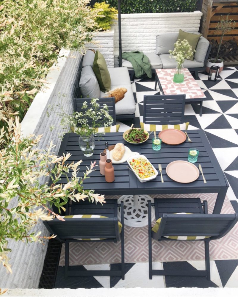 How I Created My Dream Painted Patio And Outdoor Living Space - Boo ...