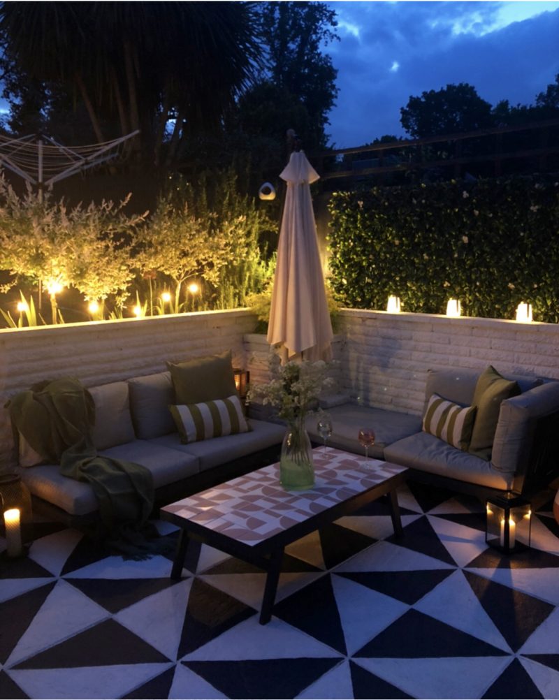 How I Created My Dream Painted Patio And Outdoor Living Space - Boo ...