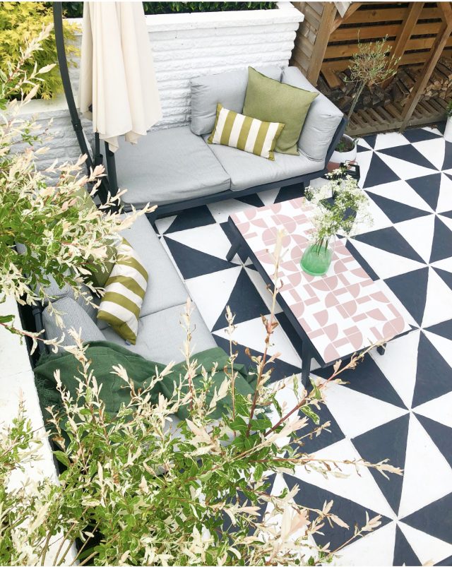 How I Created My Dream Painted Patio And Outdoor Living Space - Boo ...