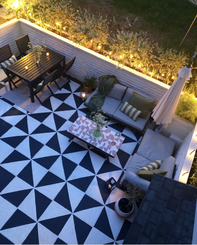 How I Created My Dream Painted Patio And Outdoor Living Space - Boo ...
